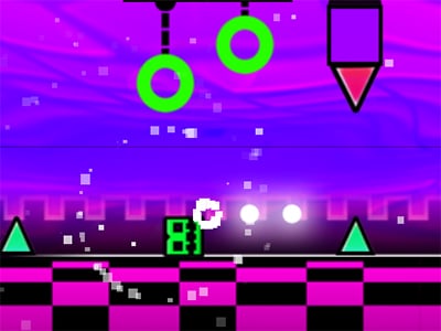 Geometry Neon Dash Rainbow